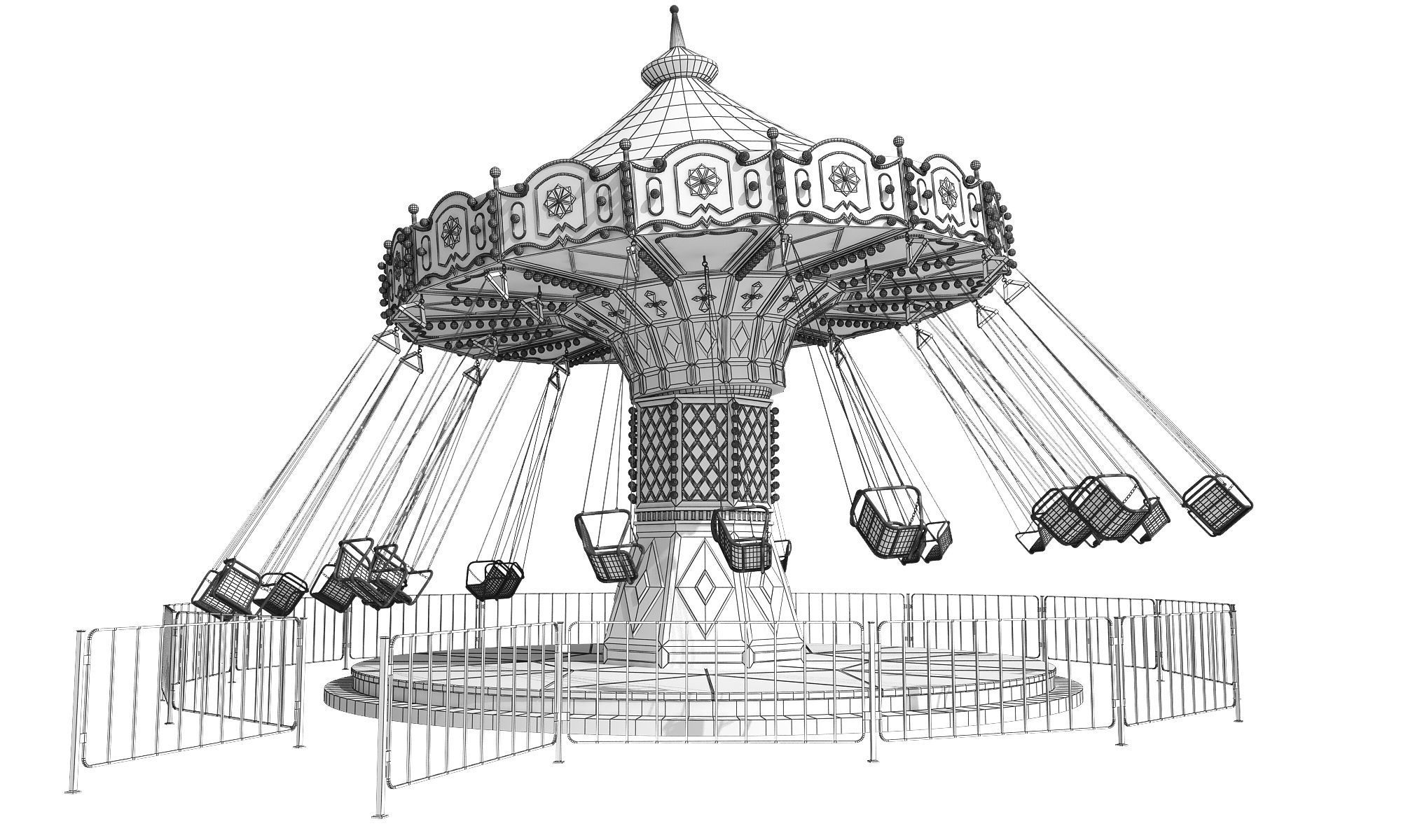 Funfair Ride 3D model | CGTrader