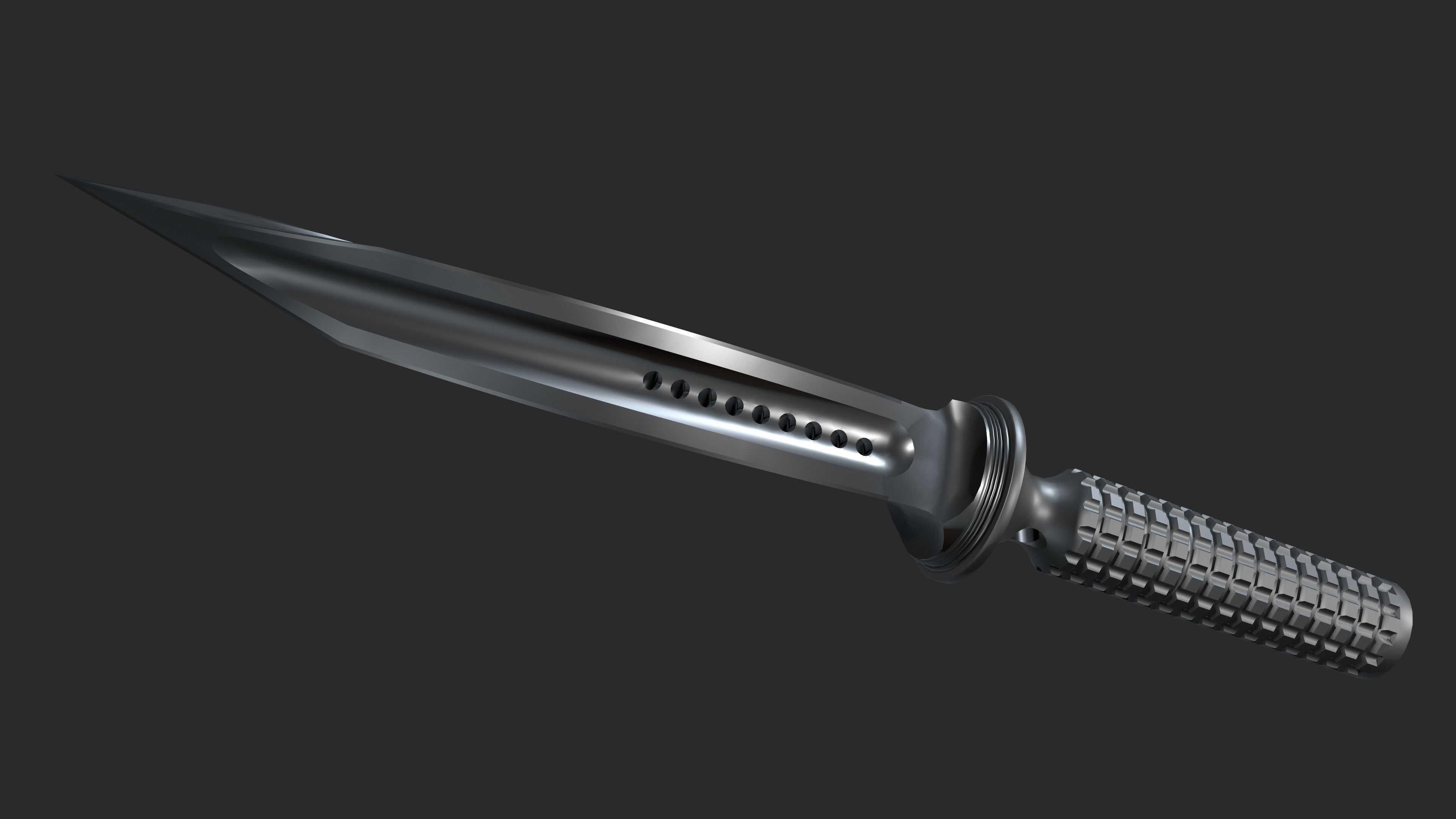 3D model Triangle Shaped Microtech Jagdkommando Tri-dagger Knife VR ...