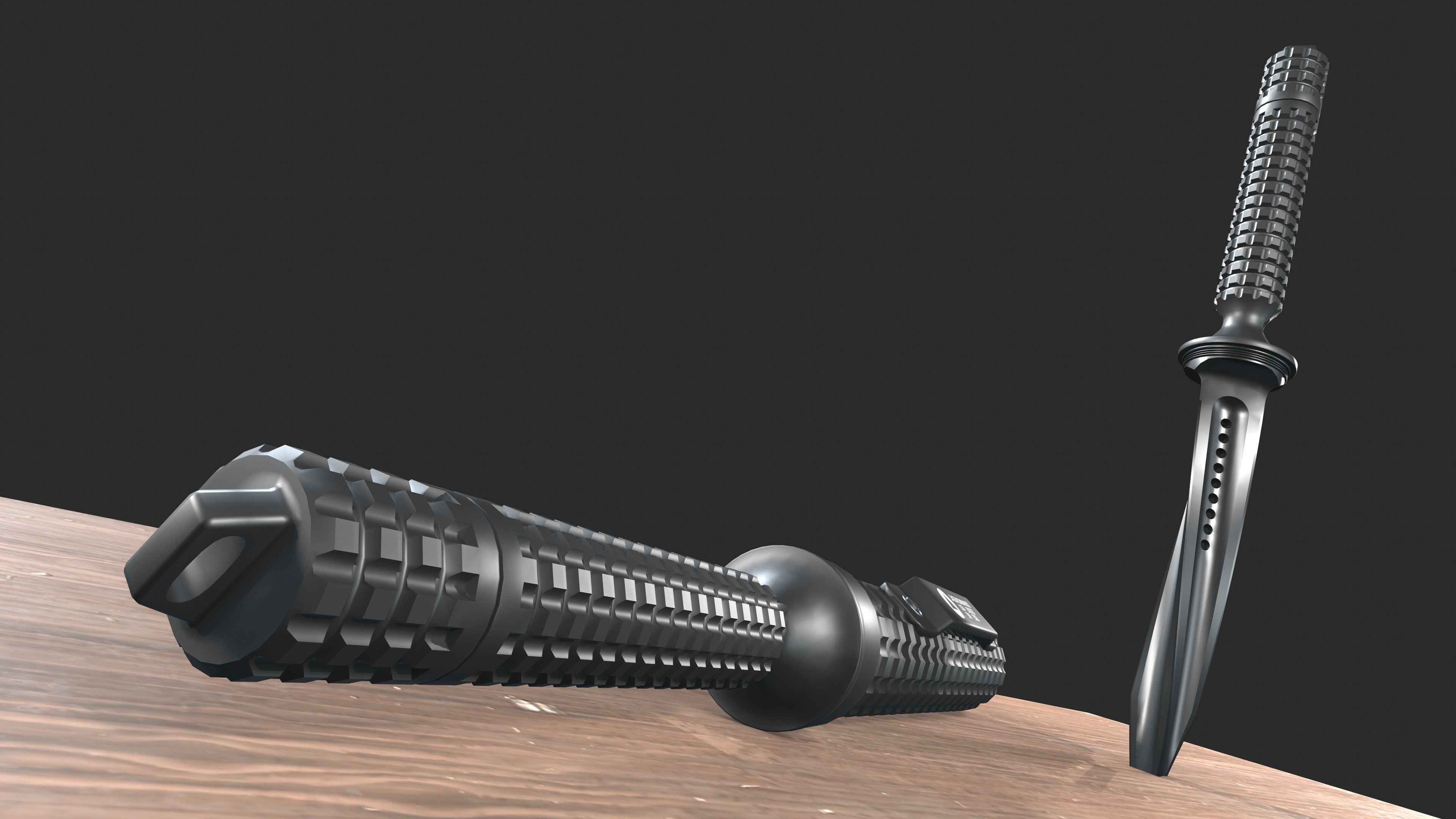 3D model Triangle Shaped Microtech Jagdkommando Tri-dagger Knife VR ...