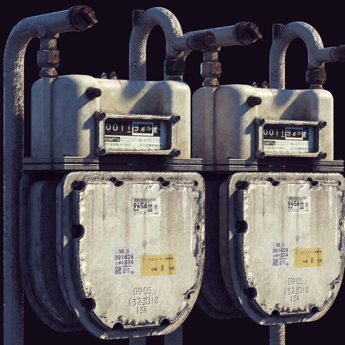 Japanese Gas Meter 3D model | CGTrader