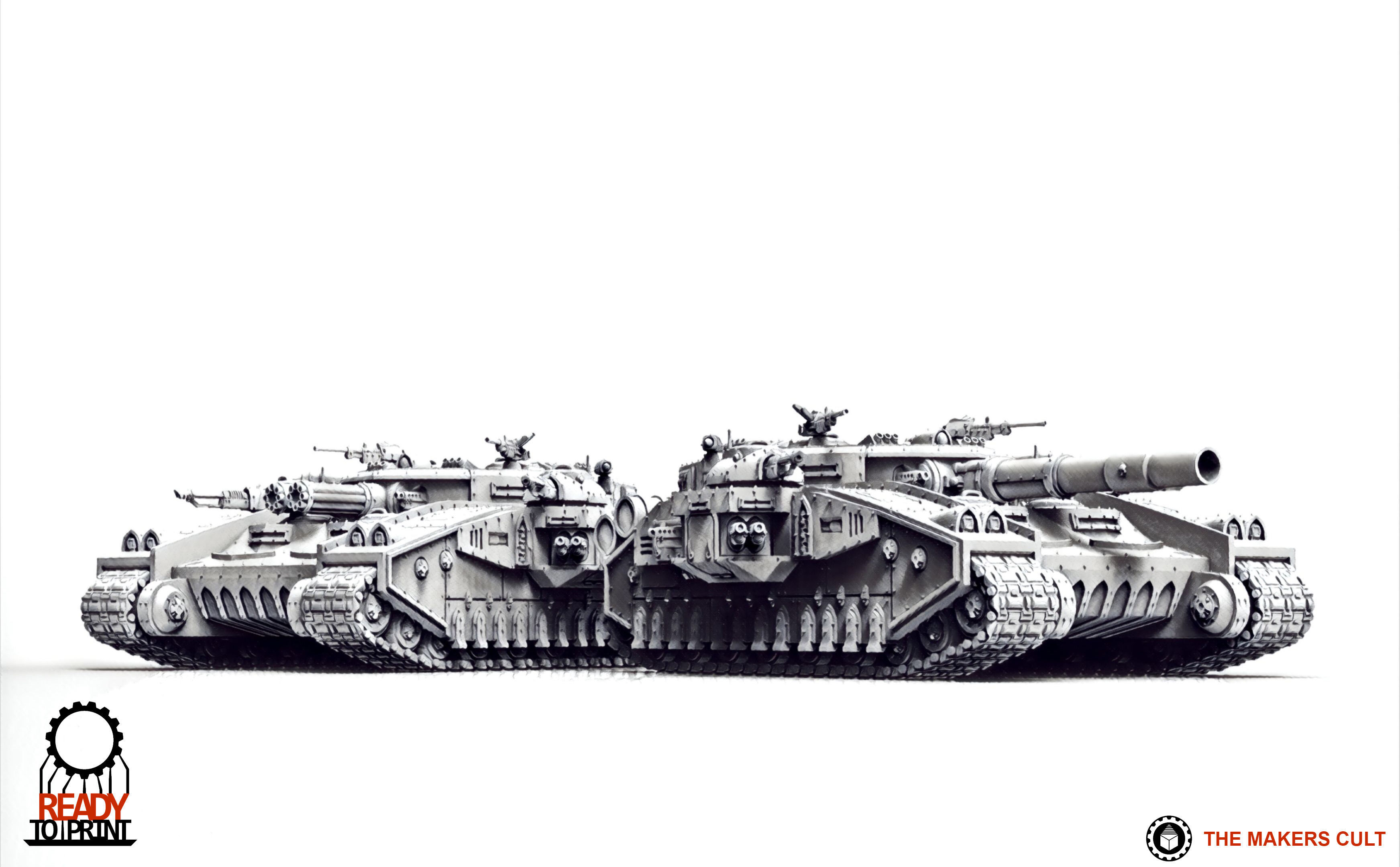 Feudal Guard Super Battle Tank Destroyer 3D model 3D printable | CGTrader