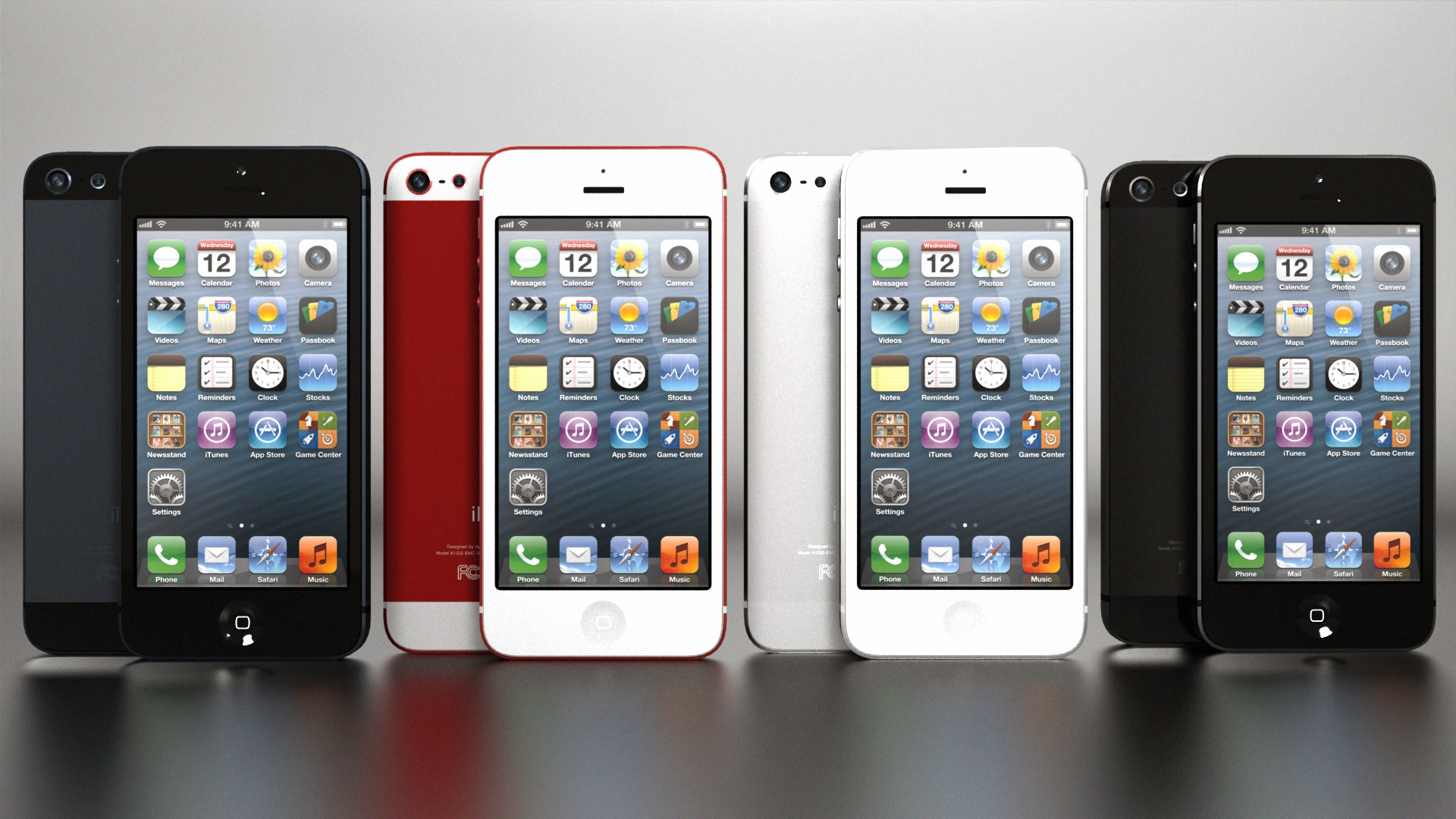 Apple iPhone 5 Collection 3D model | CGTrader