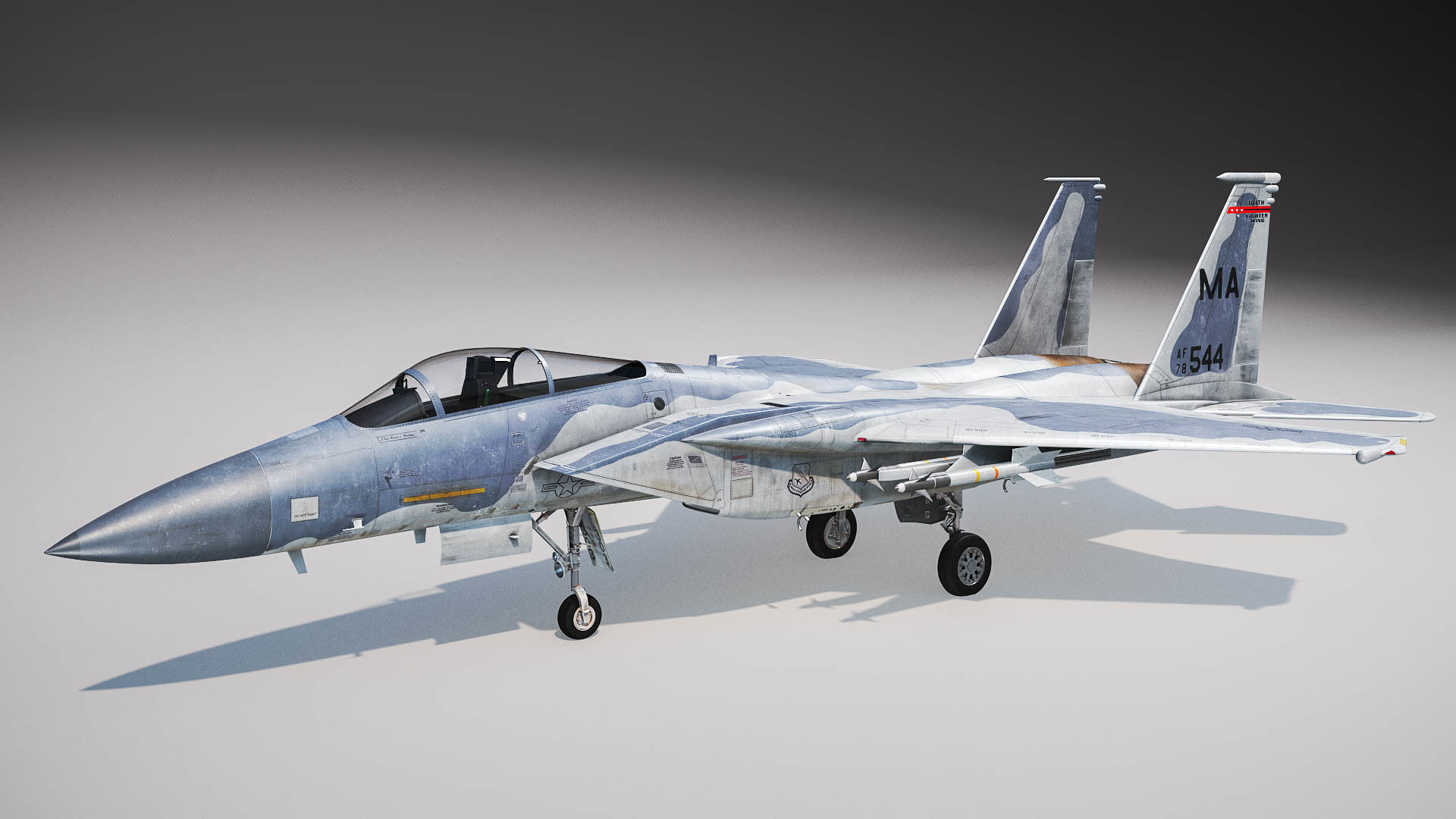 McDonnell Douglas F-15C Eagle rigged 3D model animated rigged | CGTrader