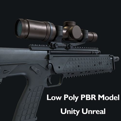 3D model Keltec RDB Rifle - LowPoly PBR Model VR / AR / low-poly | CGTrader
