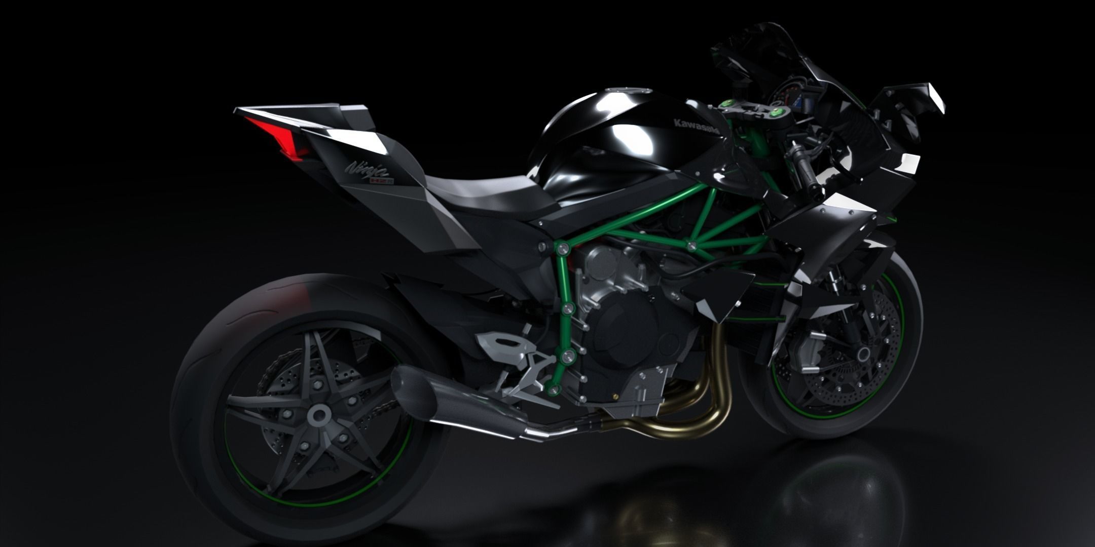 Kawasaki Ninja H2R 3D model | CGTrader