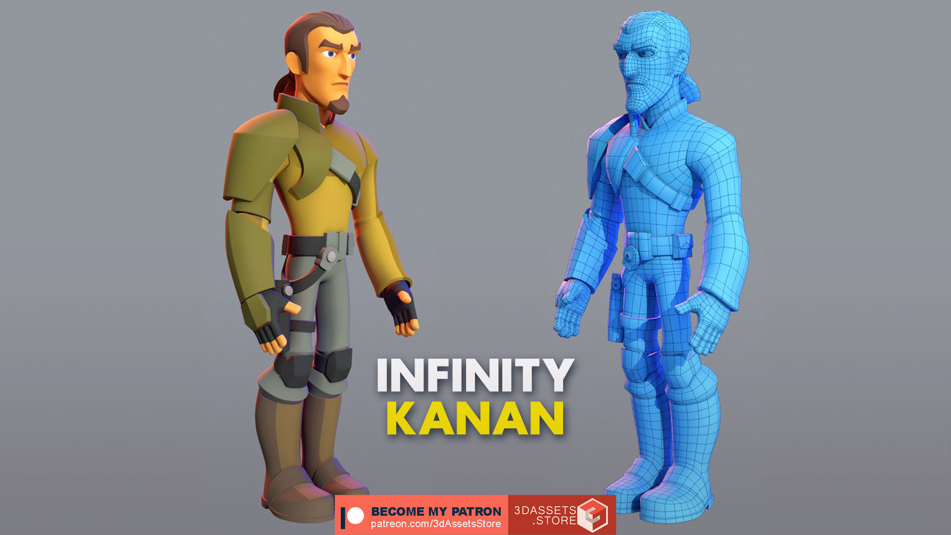 3D model Character - Cartoon - Star Wars Rebel Kanan Infinity Fan Art ...