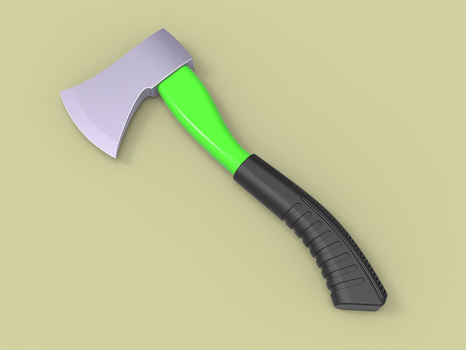 Green Black Axe Glass fiber 3D model | CGTrader
