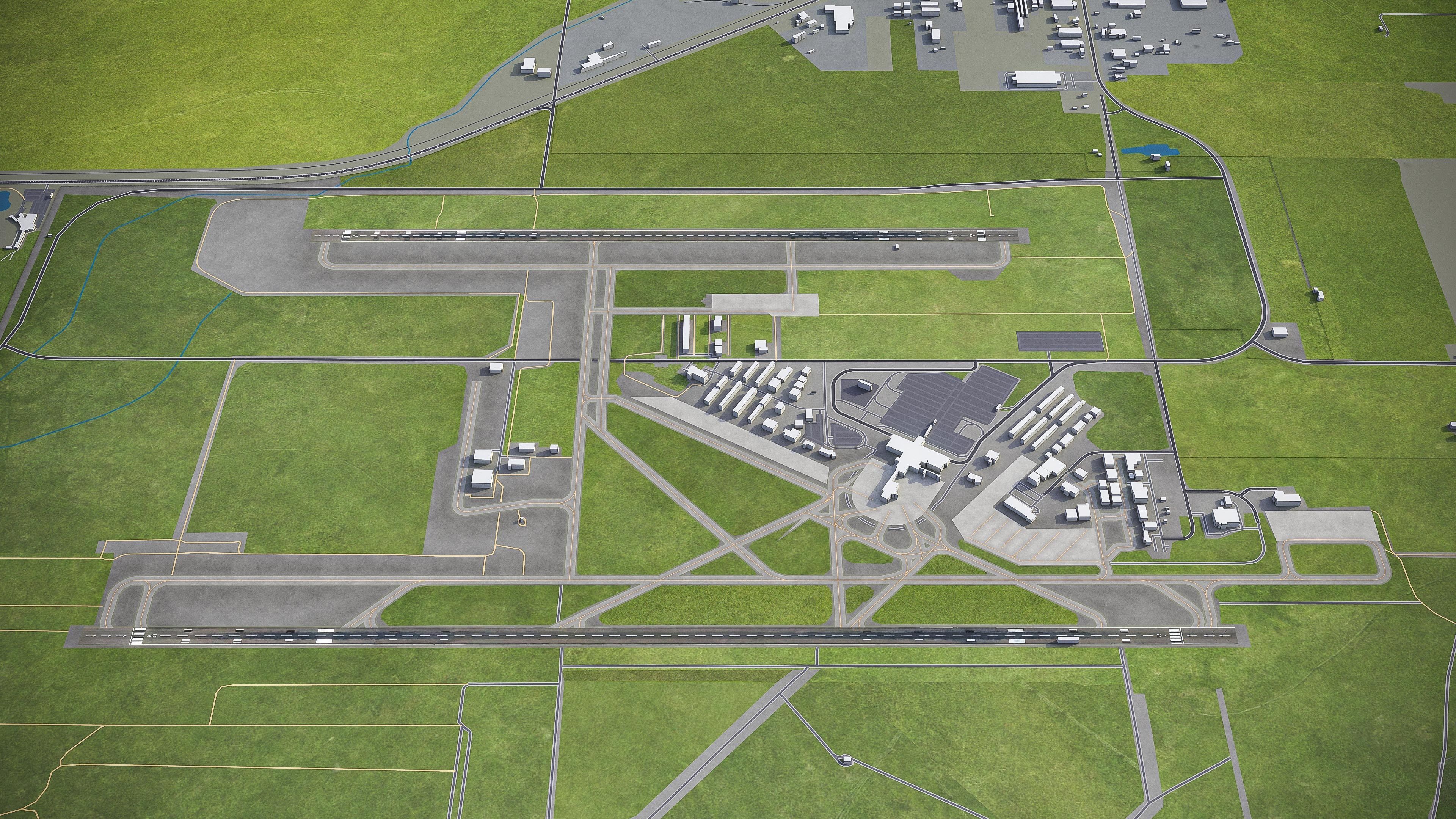 3D model Eugene Airport - EUG VR / AR / low-poly | CGTrader