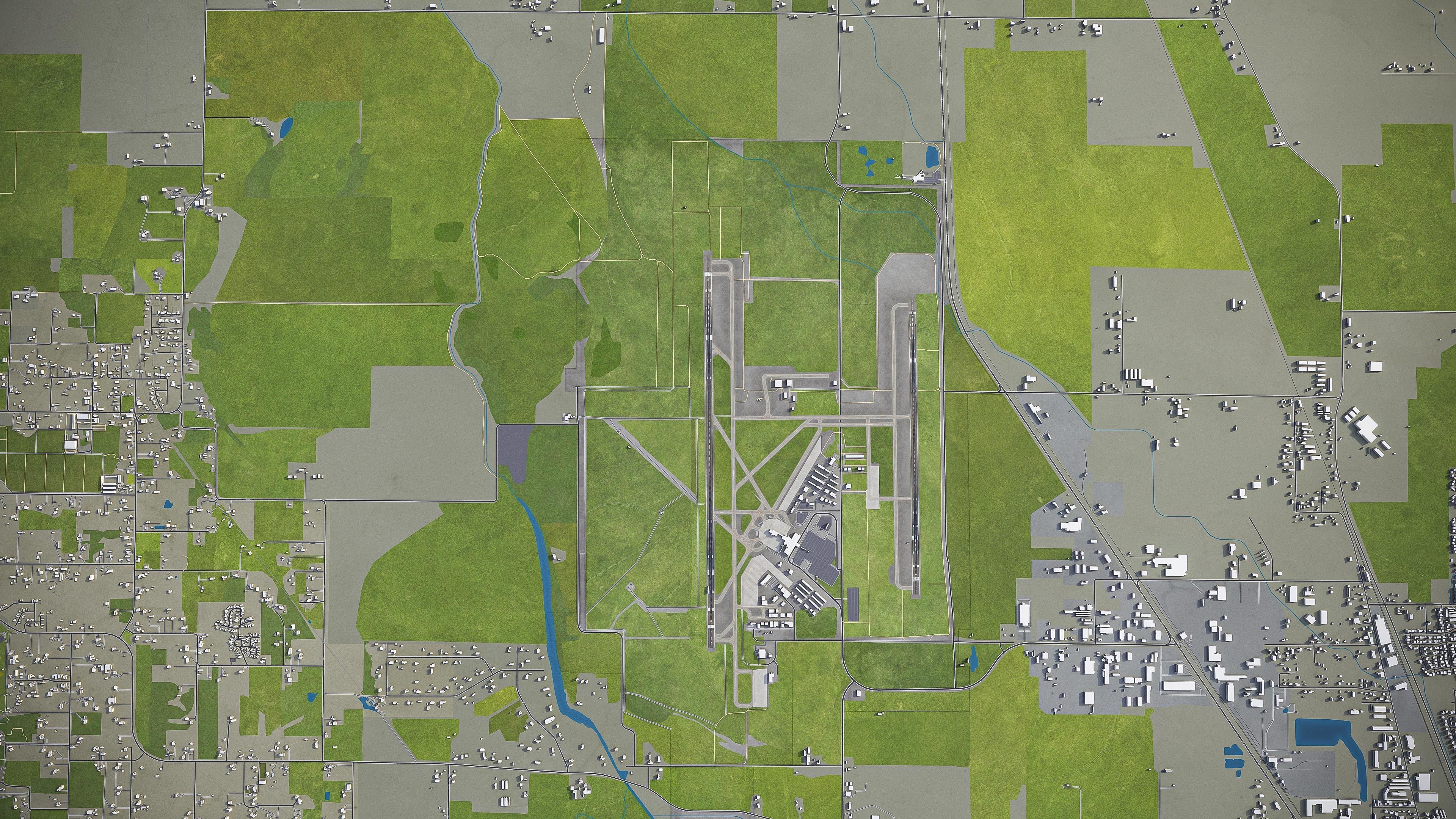 3D model Eugene Airport - EUG VR / AR / low-poly | CGTrader