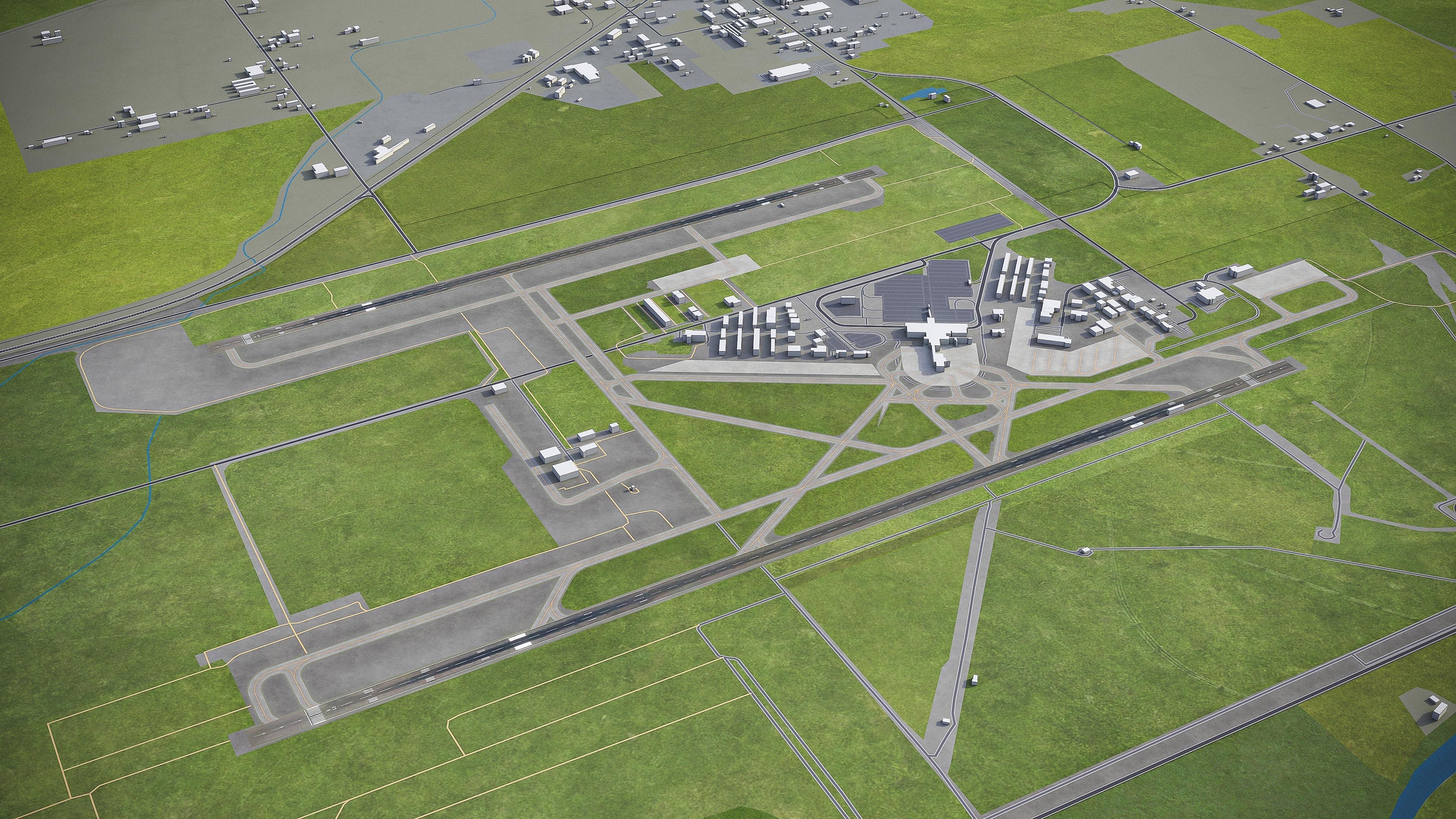 3D model Eugene Airport - EUG VR / AR / low-poly | CGTrader