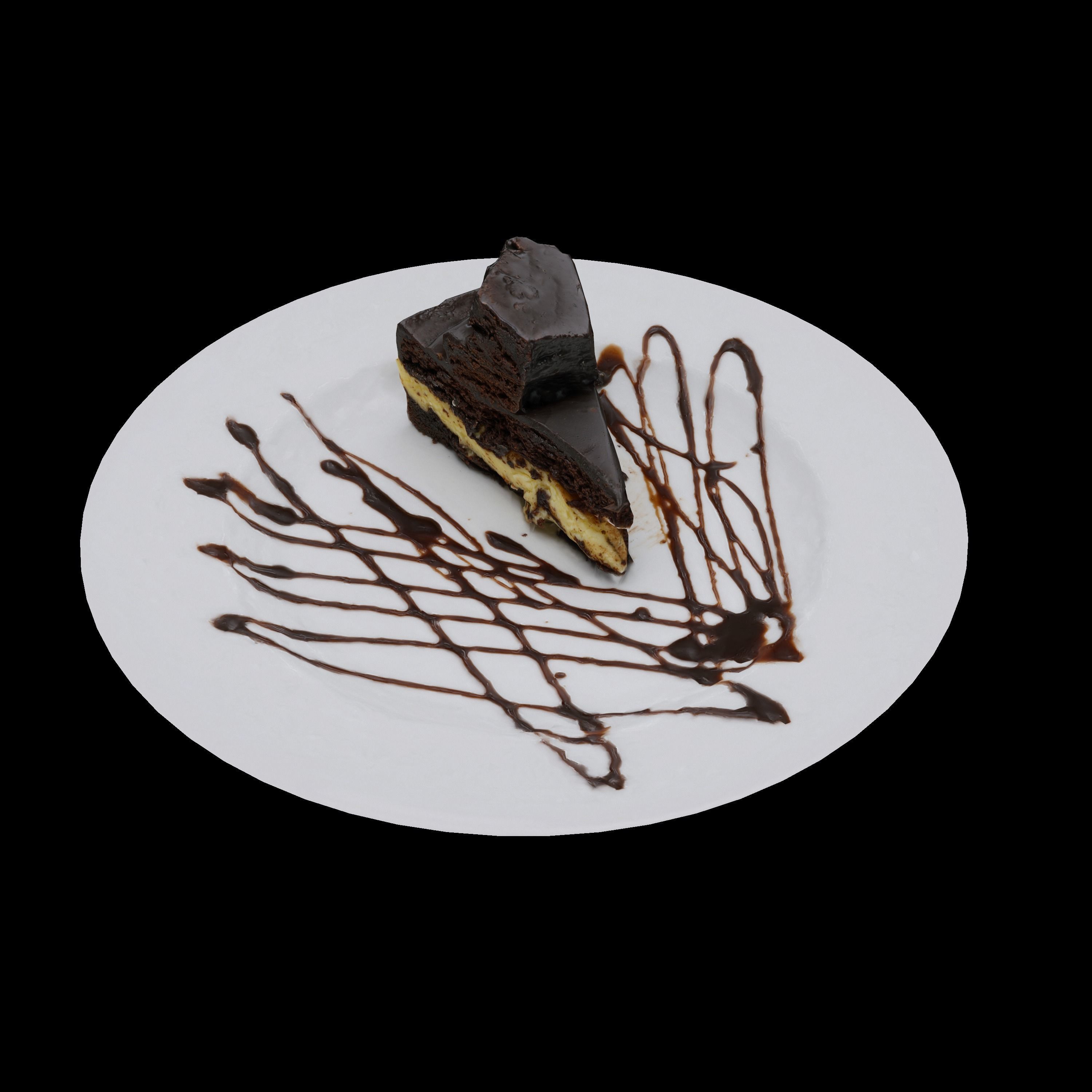 3D model CHOCOLATE FUDGE CHEESE CAKE VR / AR / low-poly | CGTrader