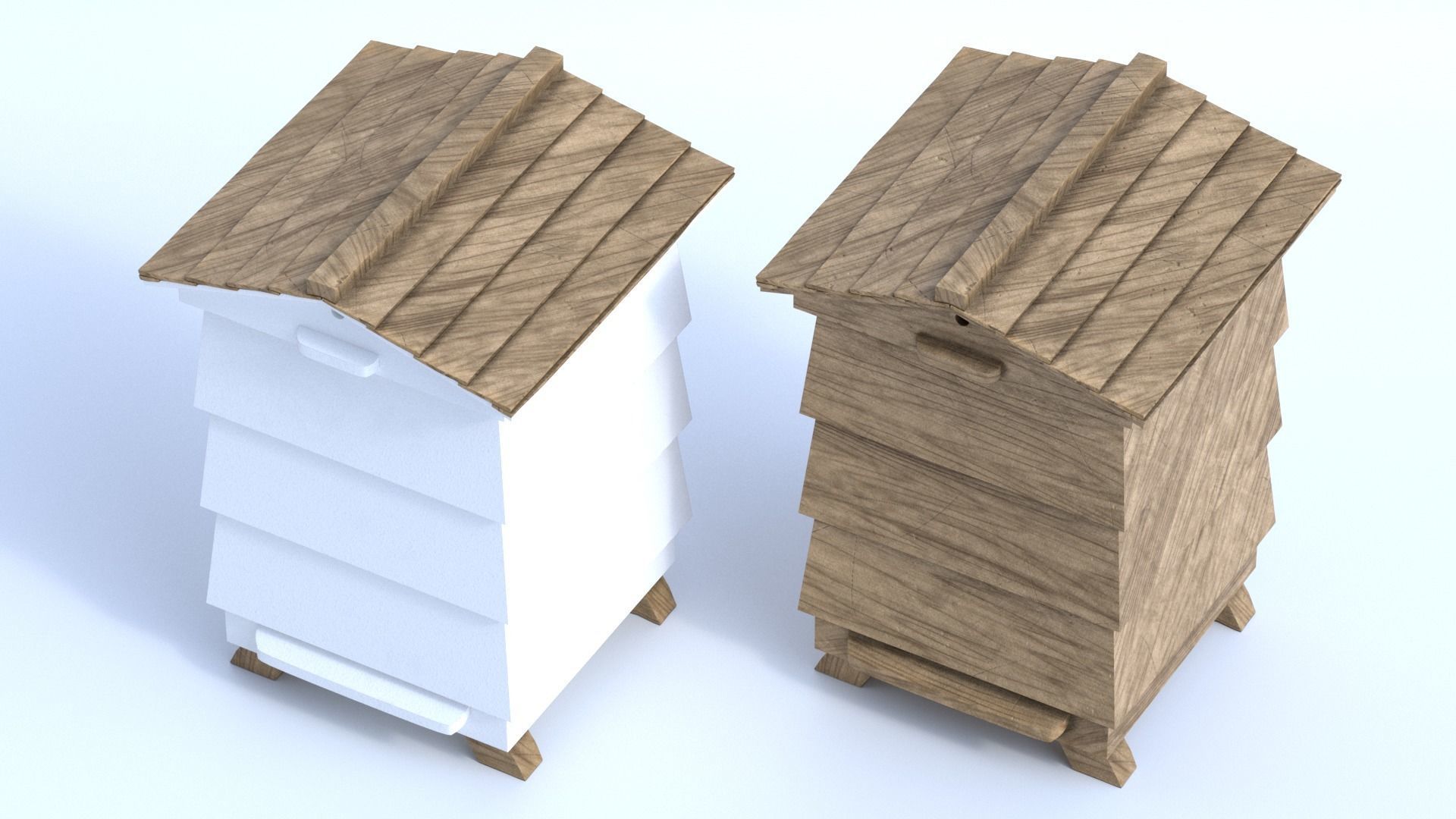 Wooden Beehive 3D model | CGTrader