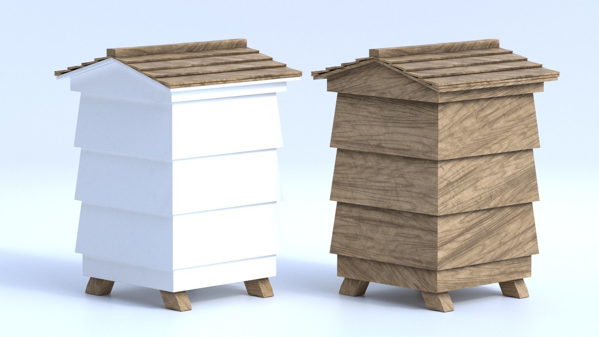 Wooden Beehive 3D model | CGTrader