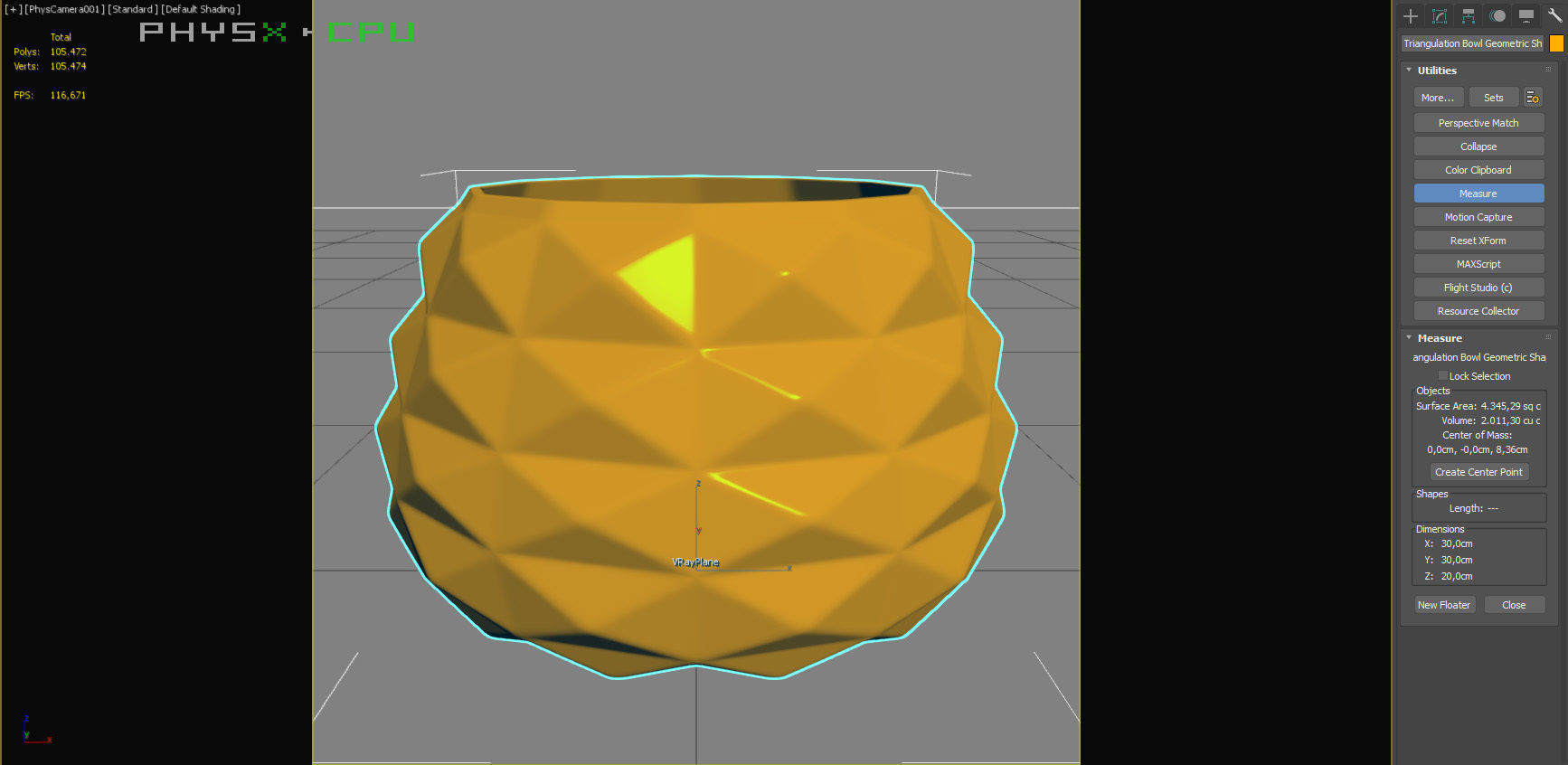 Triangulation Bowl Geometric Shape 3D Print Model 3D model 3D printable ...