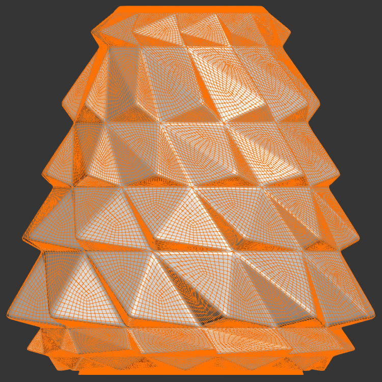 Wavy Triangulation Vase Geometric Shape 3D Printing Model 3D model 3D ...