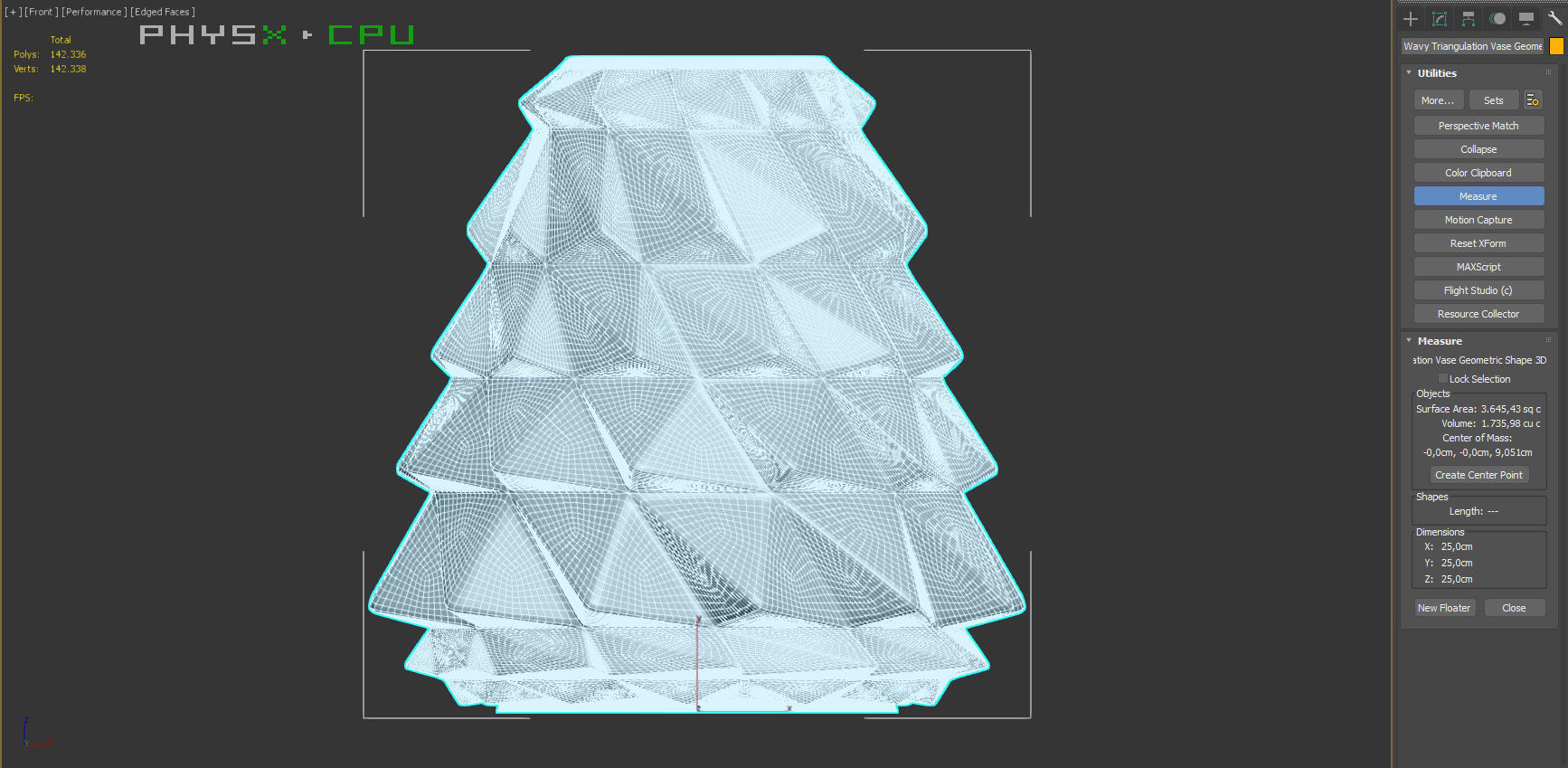 Wavy Triangulation Vase Geometric Shape 3D Printing Model 3D model 3D ...