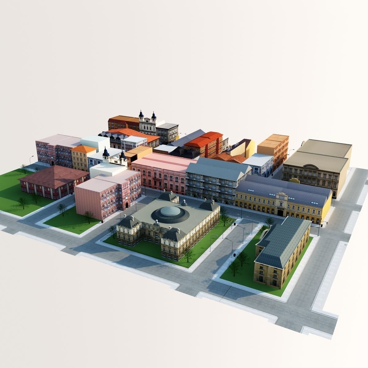 3D model Realistic City VR / AR / low-poly | CGTrader