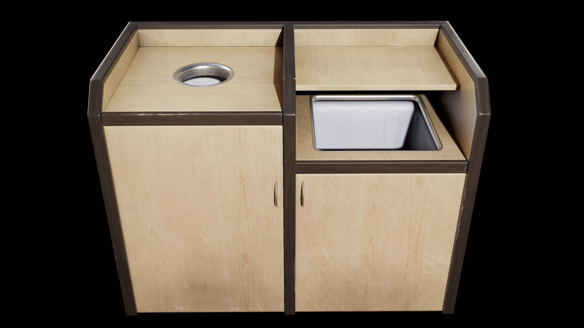 3D model SAM - Fast Food Tray Return Station - PBR Game Ready VR / AR ...