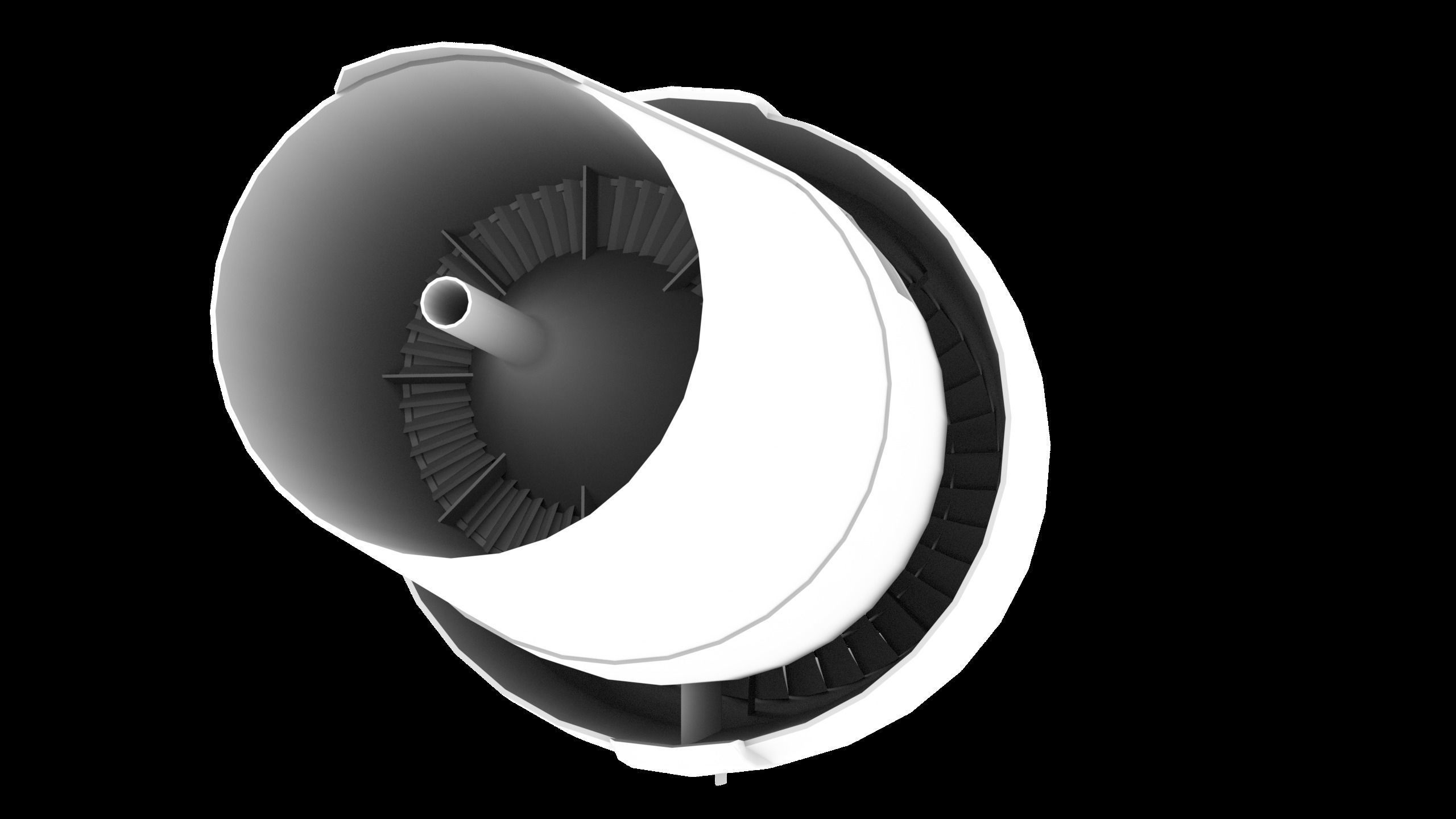 General Electric CF6 80C2 Optimized for Flight simulator use 3D model ...