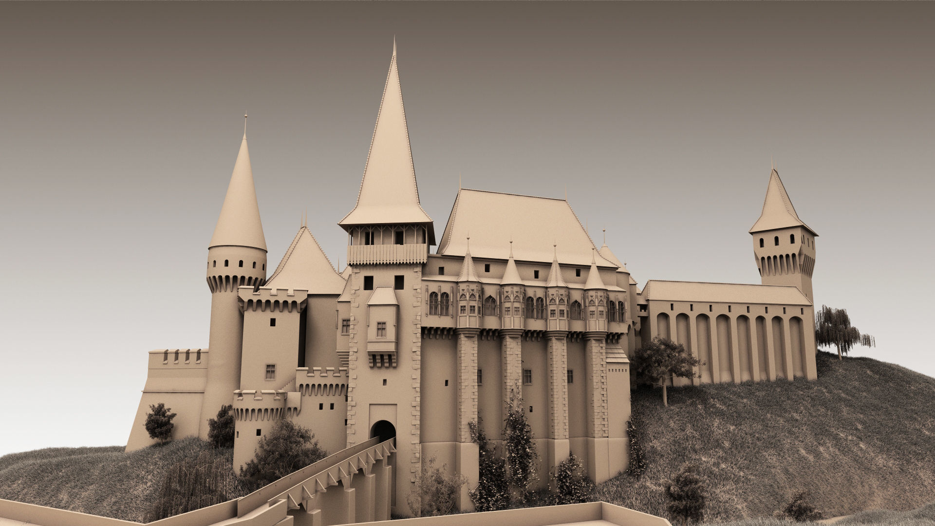 Corvin Castle 3D model | CGTrader