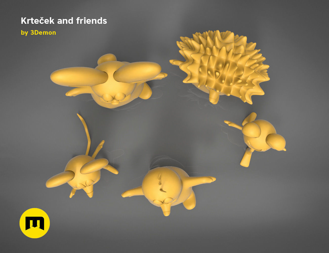 Krtek and his friends 3D model 3D printable | CGTrader