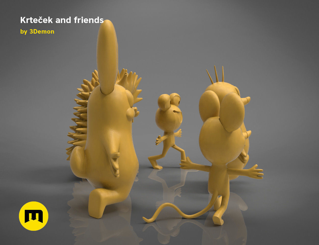 Krtek and his friends 3D model 3D printable | CGTrader