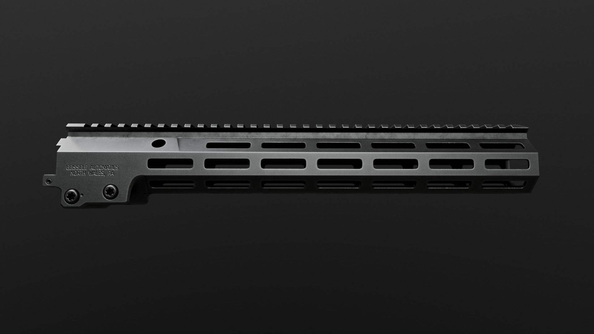 3D model Geissele Super Modular Rail MK16 MLOK AR15 Handguard VR / AR ...