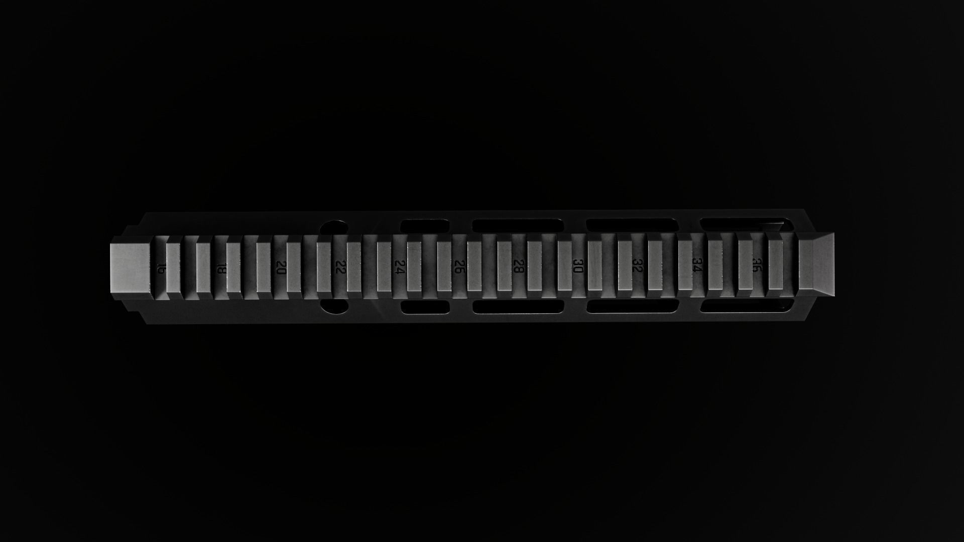 3D model Geissele Super Modular Rail MK16 MLOK AR15 Handguard VR / AR ...