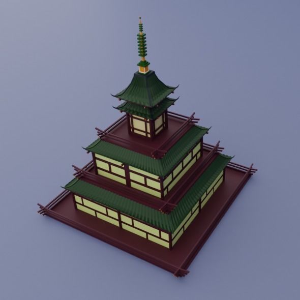 3D model Pack low poly chinese city VR / AR / low-poly | CGTrader