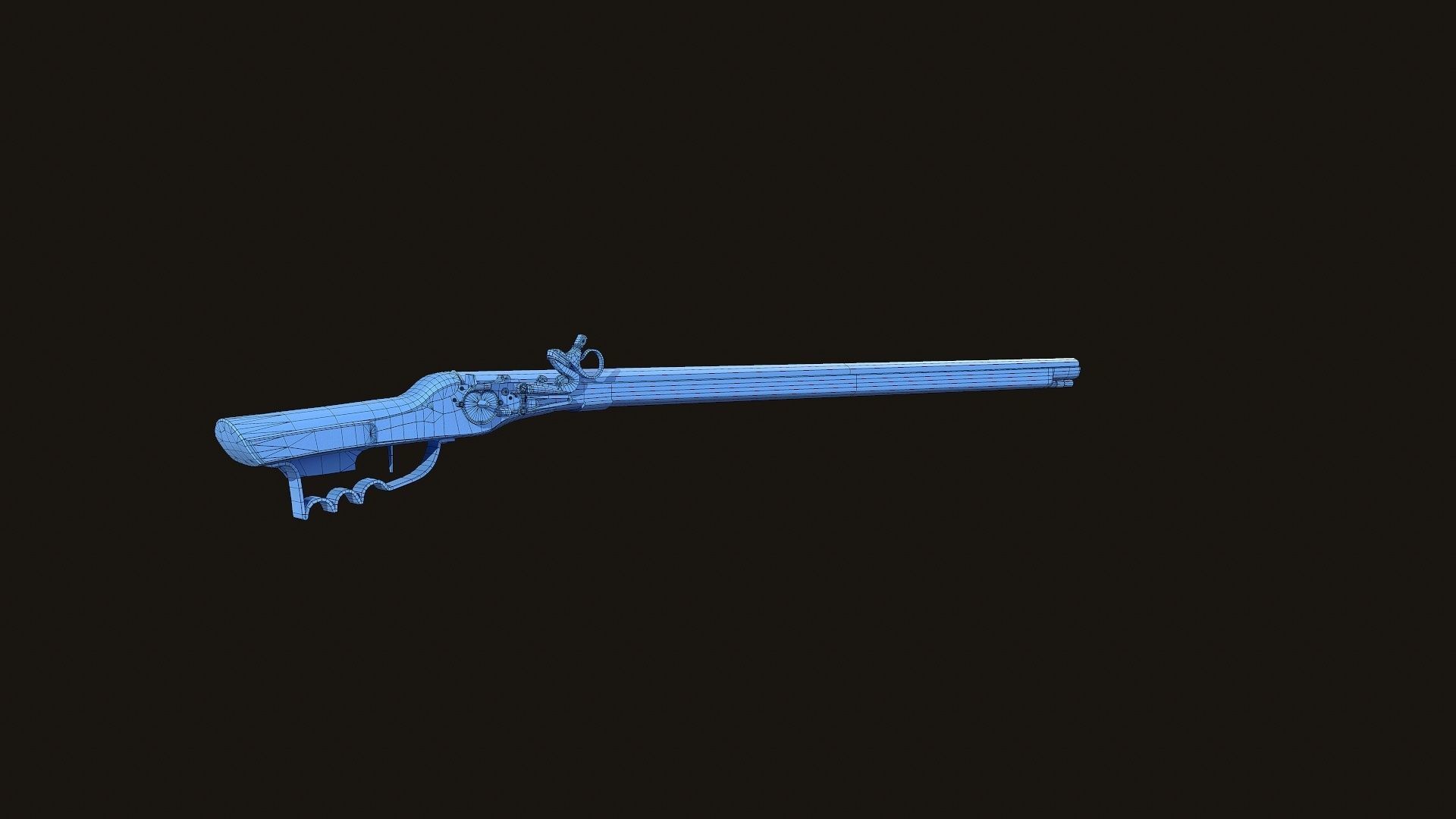 3D model Weapon - Gun - Flintlock - German Wheellock Rifle VR / AR ...