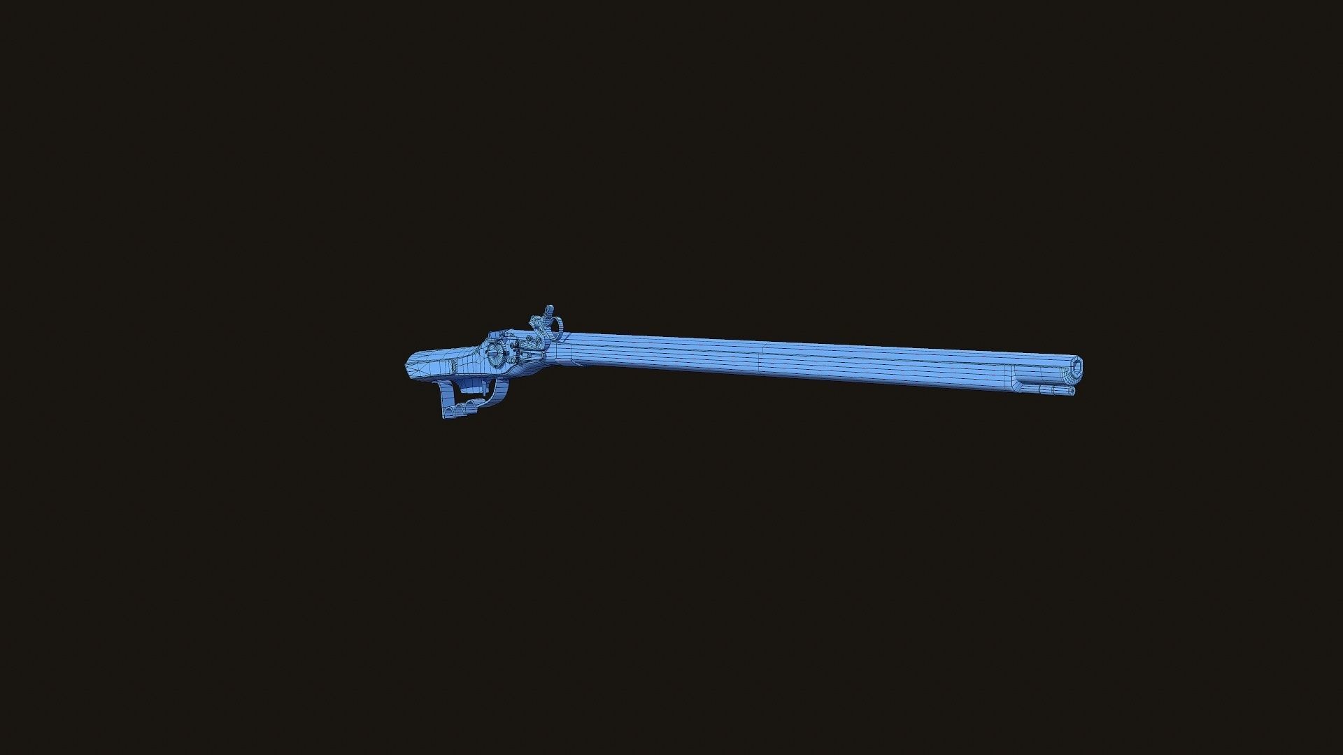 3D model Weapon - Gun - Flintlock - German Wheellock Rifle VR / AR ...