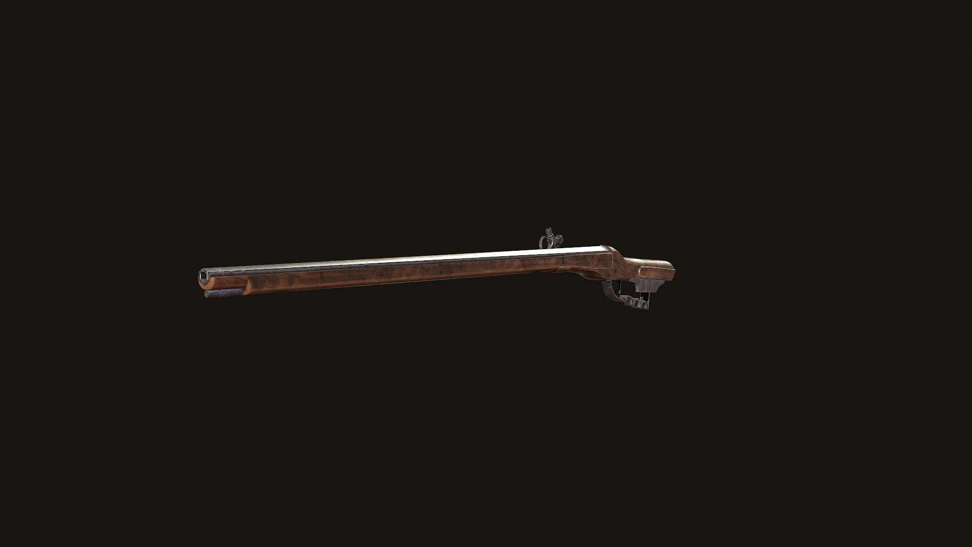 3D model Weapon - Gun - Flintlock - German Wheellock Rifle VR / AR ...