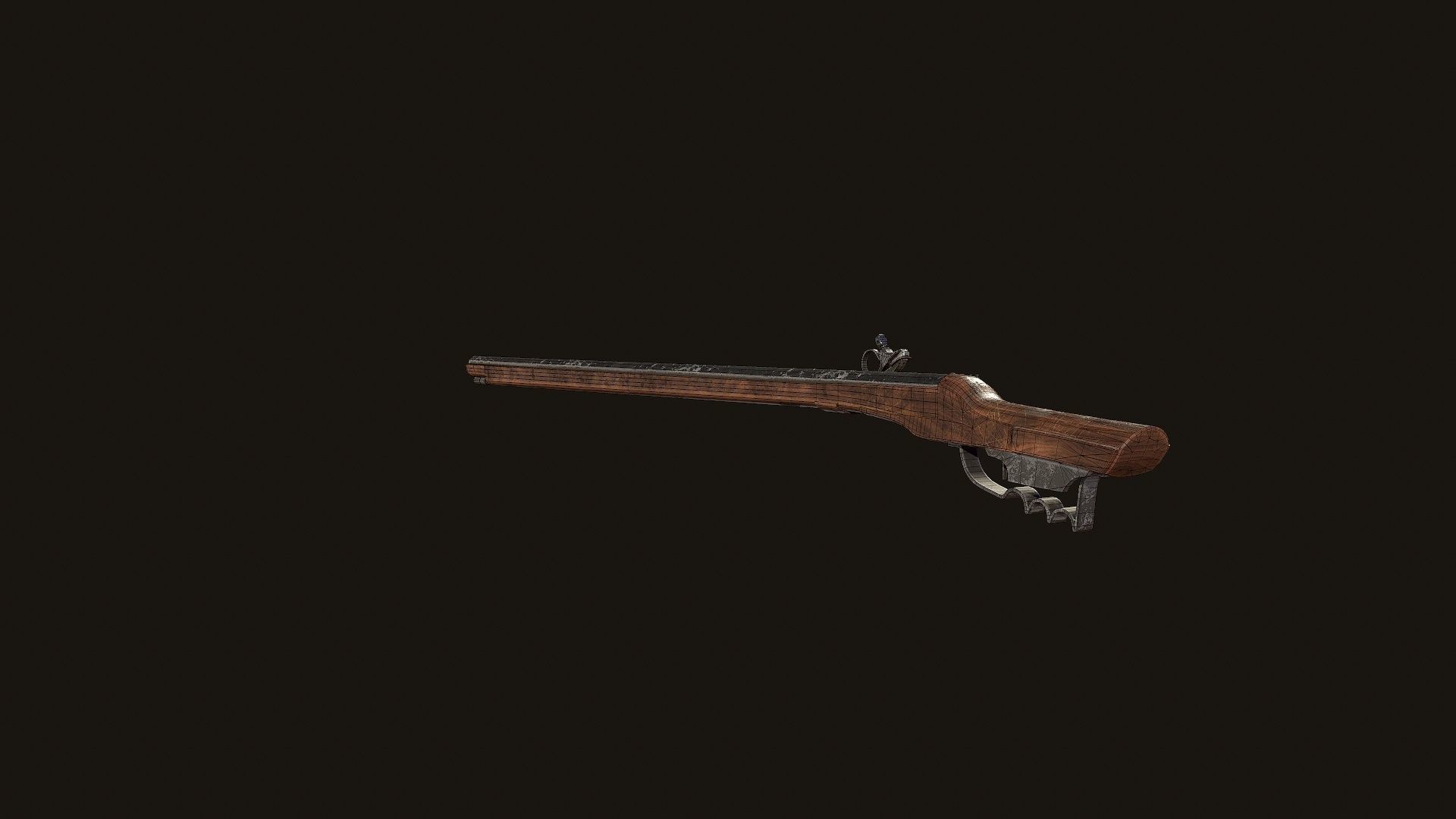 3D model Weapon - Gun - Flintlock - German Wheellock Rifle VR / AR ...