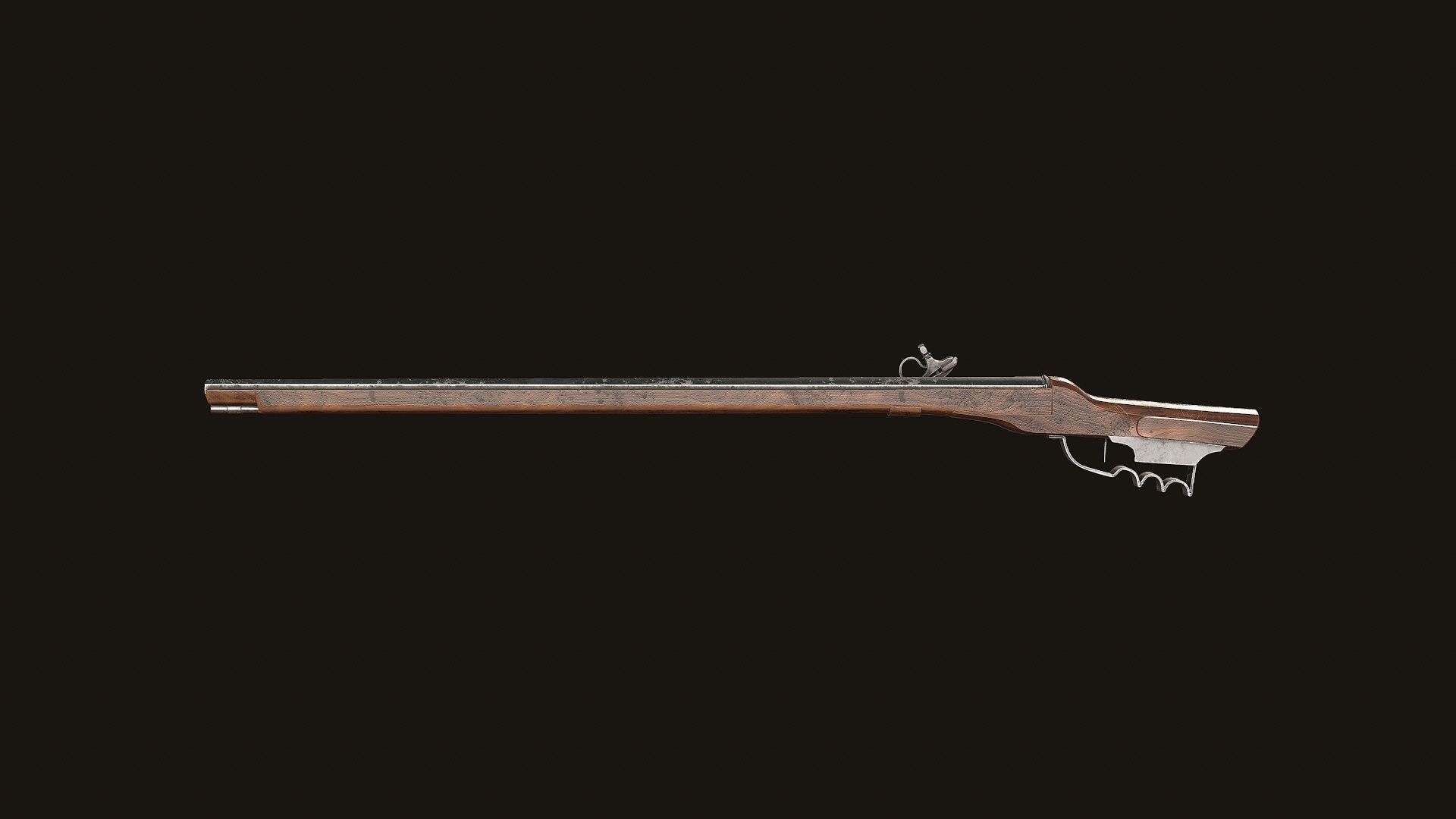 3D model Weapon - Gun - Flintlock - German Wheellock Rifle VR / AR ...