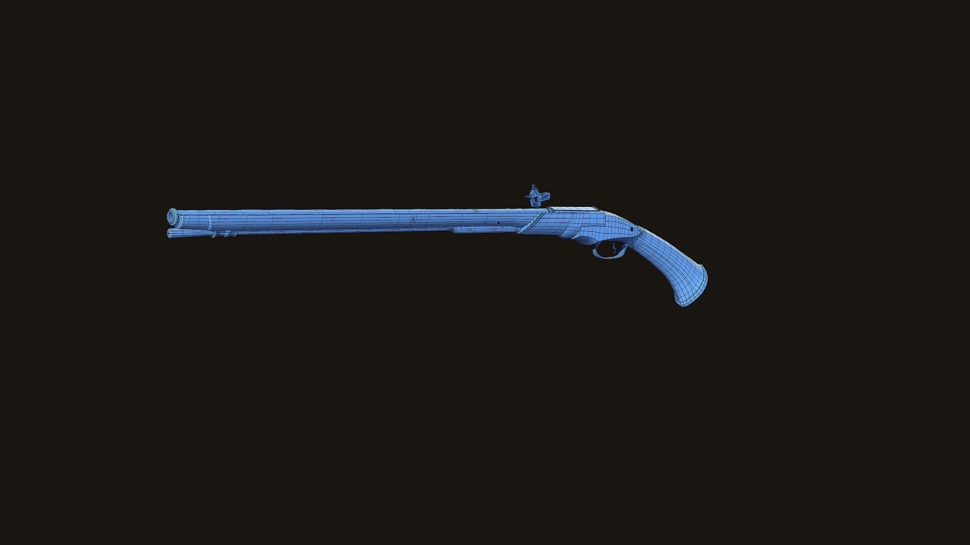 3D model Weapon - Gun - Flintlock - Italian Wheellock Rifle VR / AR ...