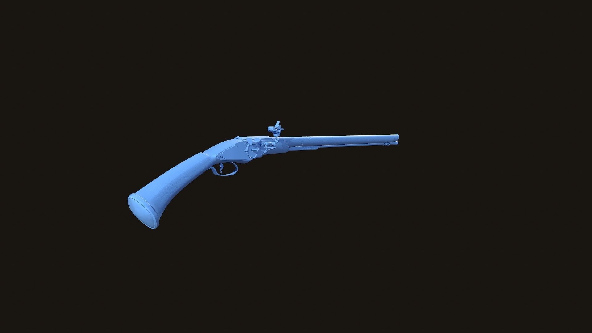 3D model Weapon - Gun - Flintlock - Italian Wheellock Rifle VR / AR ...