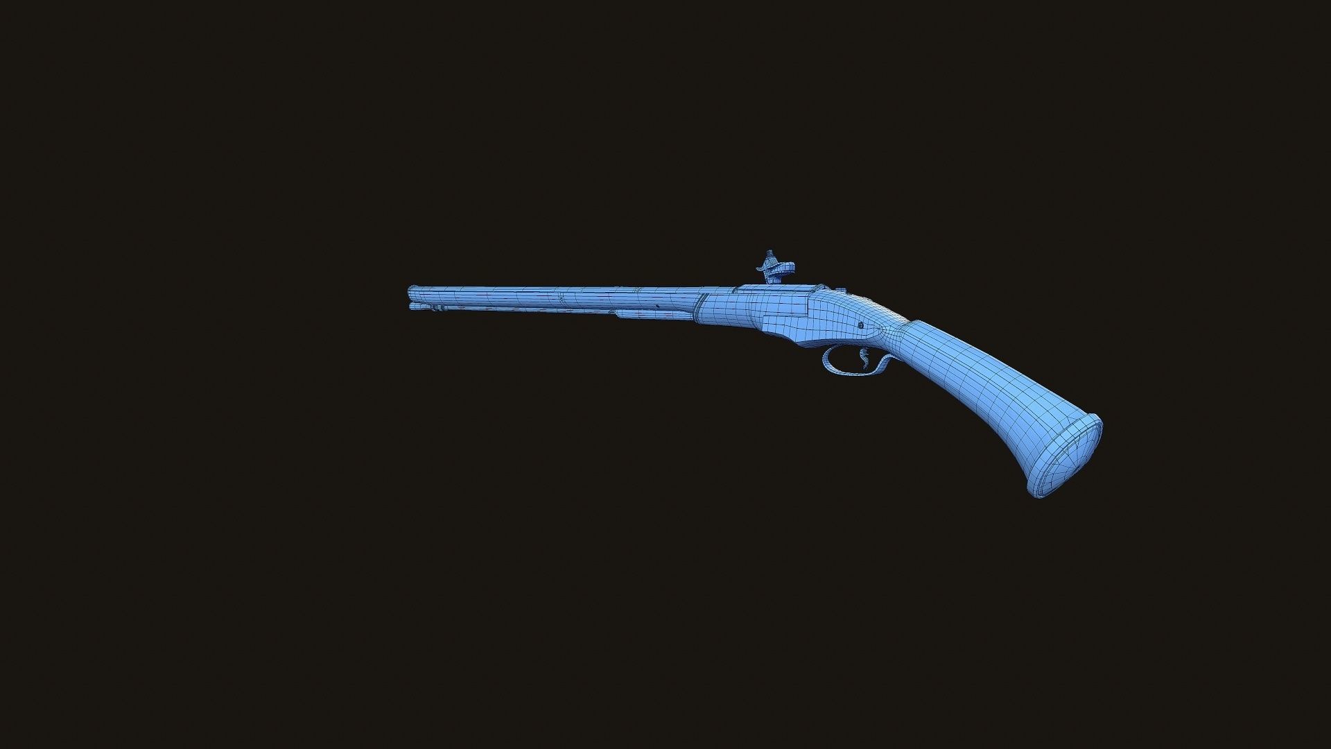 3D model Weapon - Gun - Flintlock - Italian Wheellock Rifle VR / AR ...