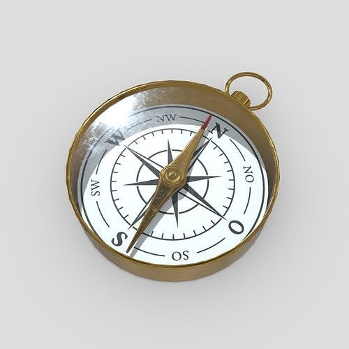 3D model Compass gold VR / AR / low-poly | CGTrader