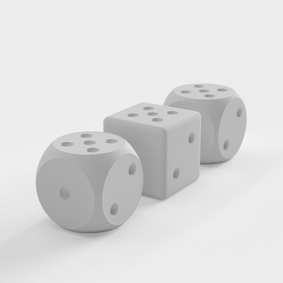 Classic Dice with different colors and shapes 3D model | CGTrader