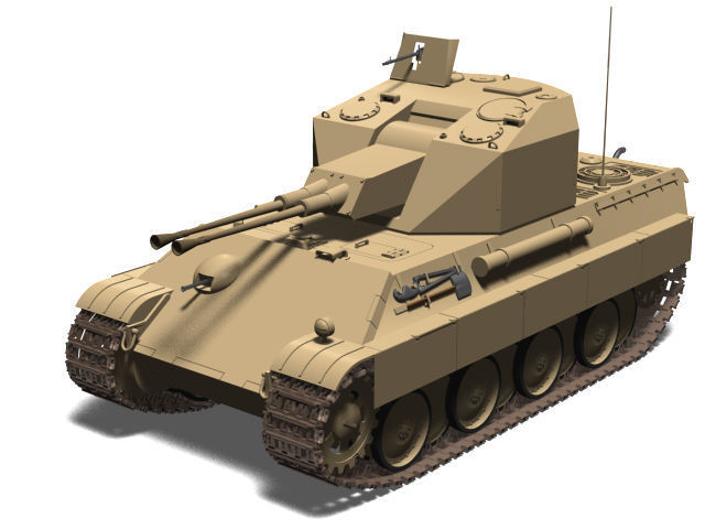 Flakpanzer V Coelian 3D model | CGTrader