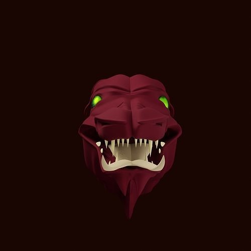 3D model Head of red dragon VR / AR / low-poly | CGTrader