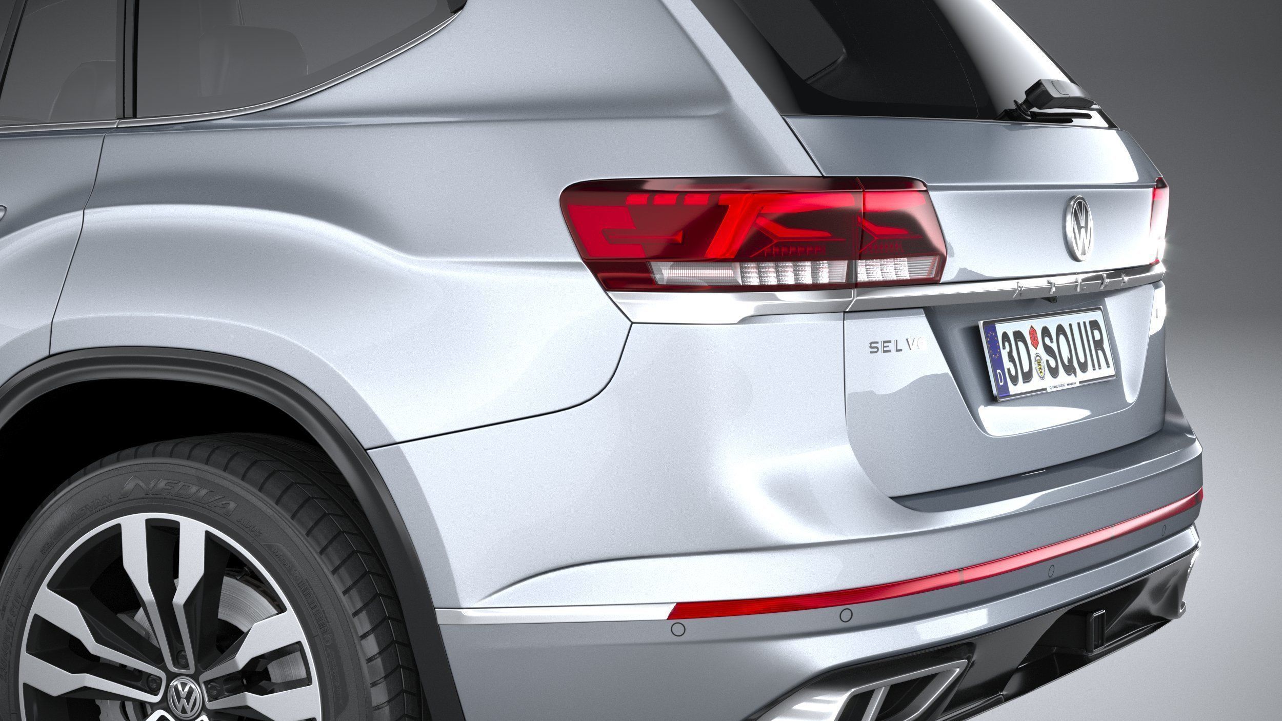 Volkswagen Atlas R-line 2021 3D model | CGTrader