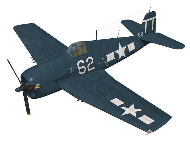 Grumman F6F Hellcat 3D model | CGTrader