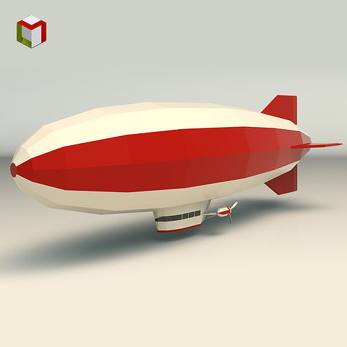 3D model Low Poly Zeppelin 01 VR / AR / low-poly | CGTrader