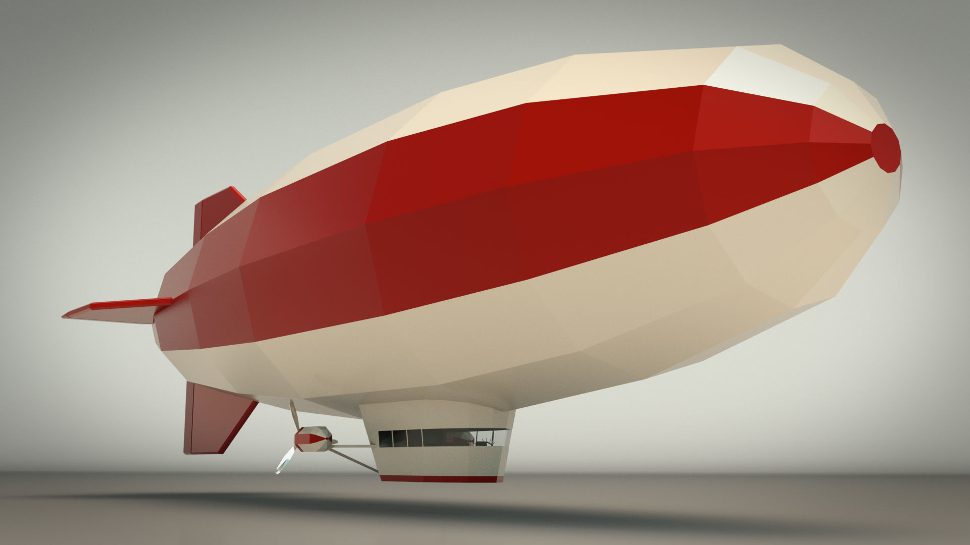 3D model Low Poly Zeppelin 01 VR / AR / low-poly | CGTrader