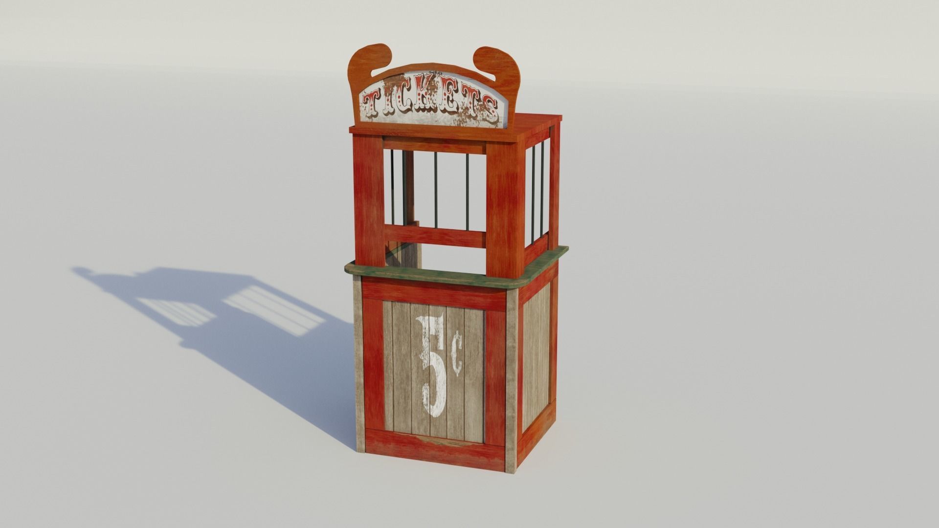 3D model Ticket Booth - Low-poly PBR VR / AR / low-poly | CGTrader