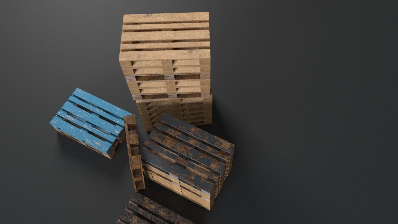 3D model Pallet props low poly VR / AR / low-poly | CGTrader