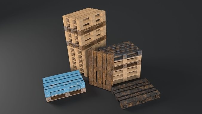 3D model Pallet props low poly VR / AR / low-poly | CGTrader