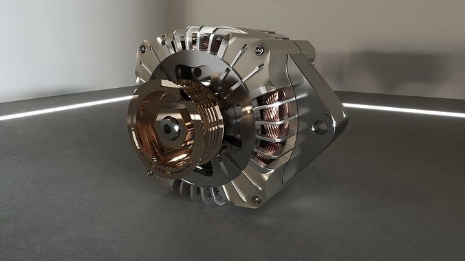 AutoGenerator car alternator on table free 3D model | CGTrader