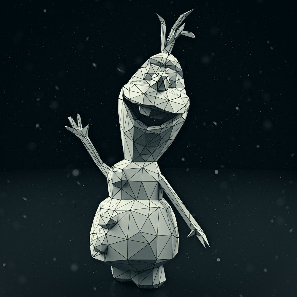 3D model Olaf Low Poly 1 VR / AR / low-poly | CGTrader